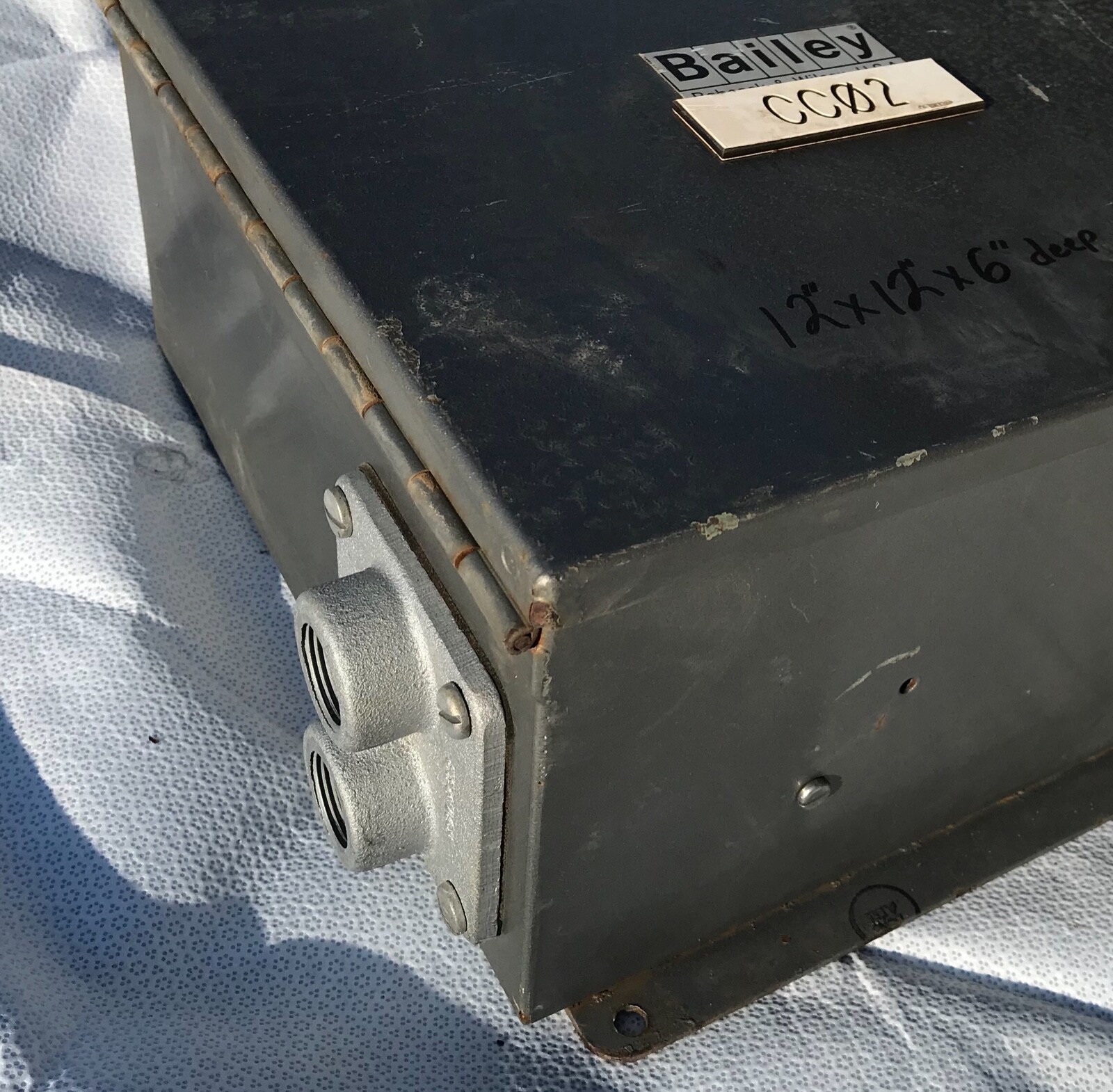 Outdoor steel enclosure 12x12x6 hinged weatherproof | eBay