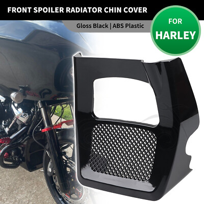 Black Front Spoilers Radiator Chin Cover Fit For Harley Road Street ...