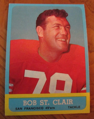 1963 Topps Football - # 140 Bob St. Clair, T, San Francisco '49ers | eBay
