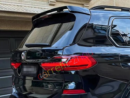 Gloss Black REAR TRUNK MIDDLE SPOILER WING LIP TRIM For BMW X7 G07 2021 ...