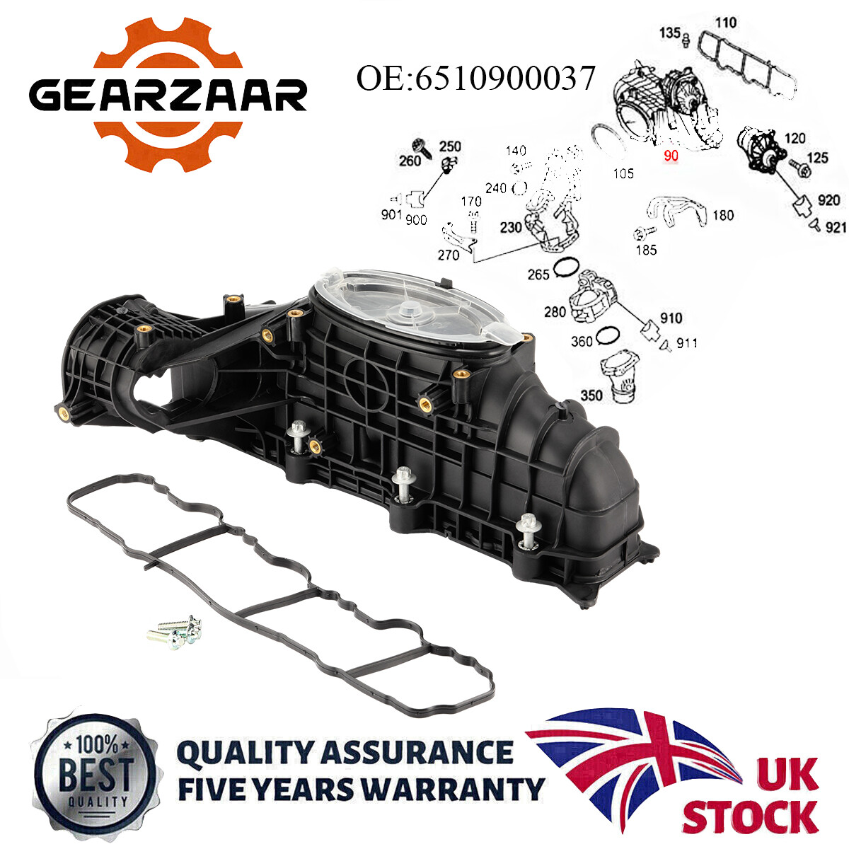 INTAKE MANIFOLD FOR MERCEDES OM651 SPRINTER 906 W204 /W212 /W447 ...