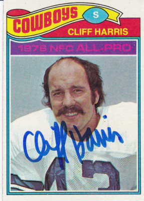 CLIFF HARRIS SIGNED 77 TOPPS FOOTBALL CARD COWBOYS | eBay