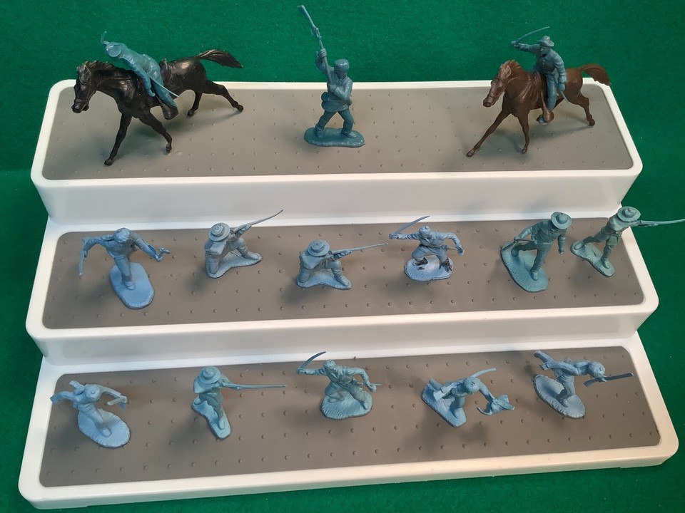 VTG MARX FORT APACHE PLAYSET PIONEER FORT DEFENDERS W/TWO HORSES 54MM ...