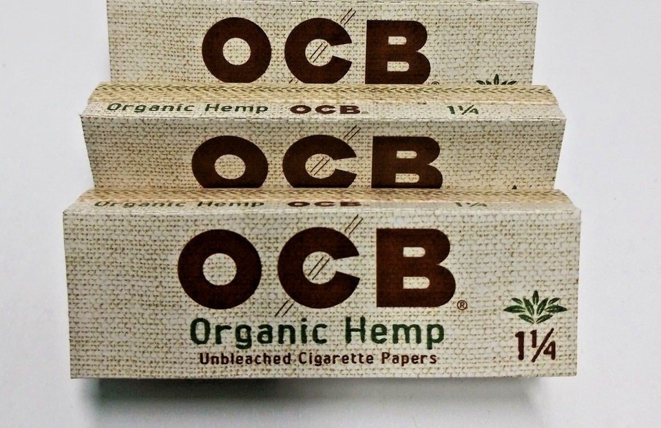 3 Packs Authentic OCB Organic Hemp 1 1/4 Size Rolling Papers & Tips | eBay