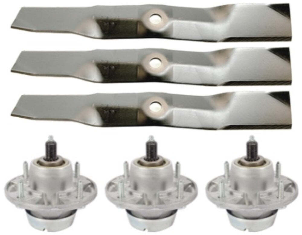 John Deere X340 X360 54" Mower Deck Spindle Assembly and Blade Kit | eBay