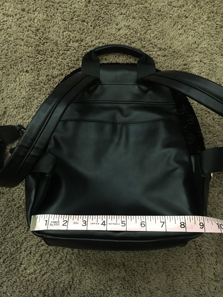 Nine West Small Velvet Backpack, Black New Without Tags | eBay