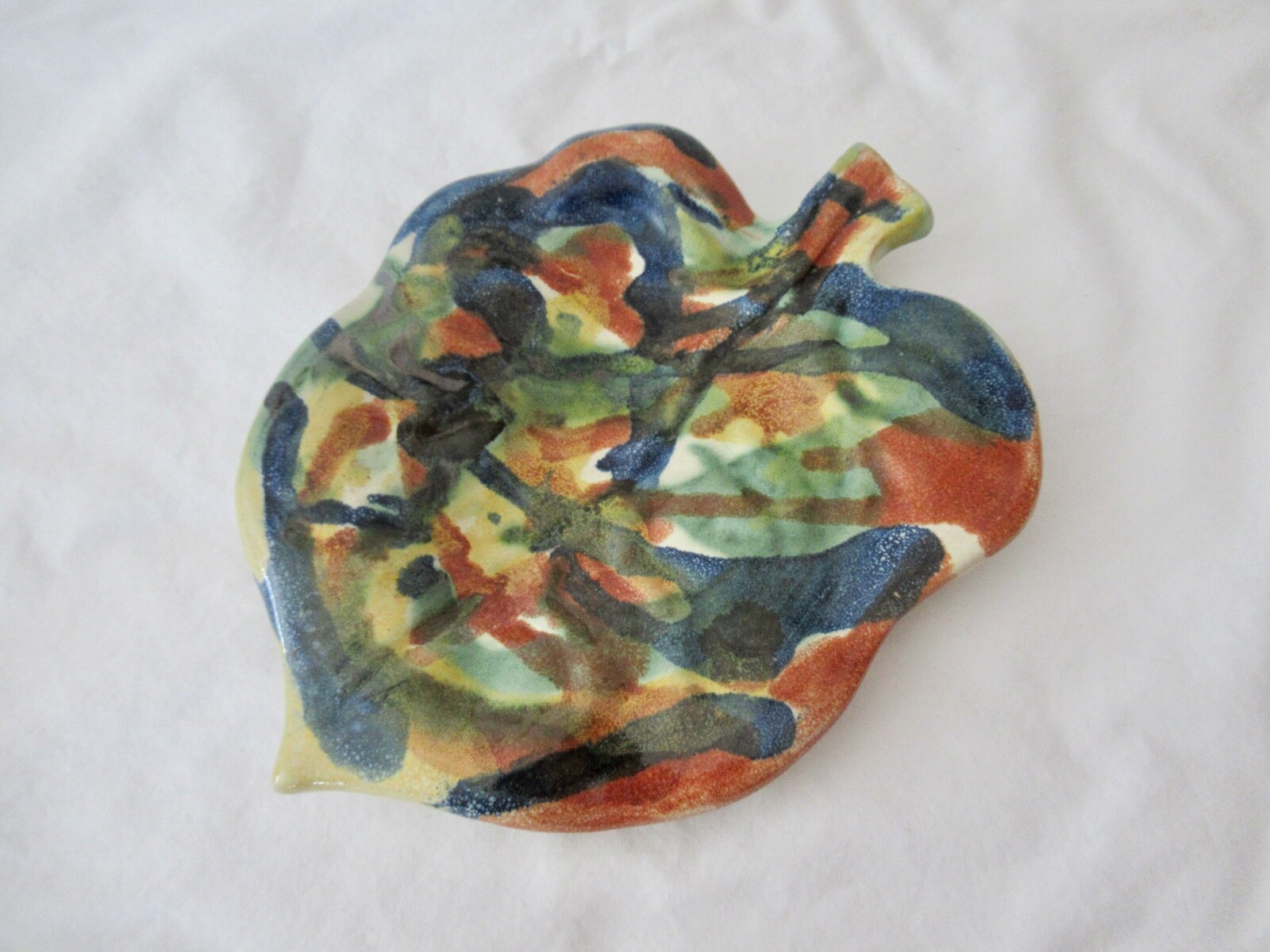 Vintage Capelo Pottery Studios GTO Guanajuato Mexico~Abstract Leaf ...