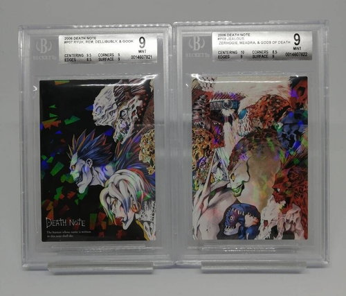 Death Note Trading Card Beckett BGS 9 Ryuk Rem Gods of Death #P07 #P08 ...