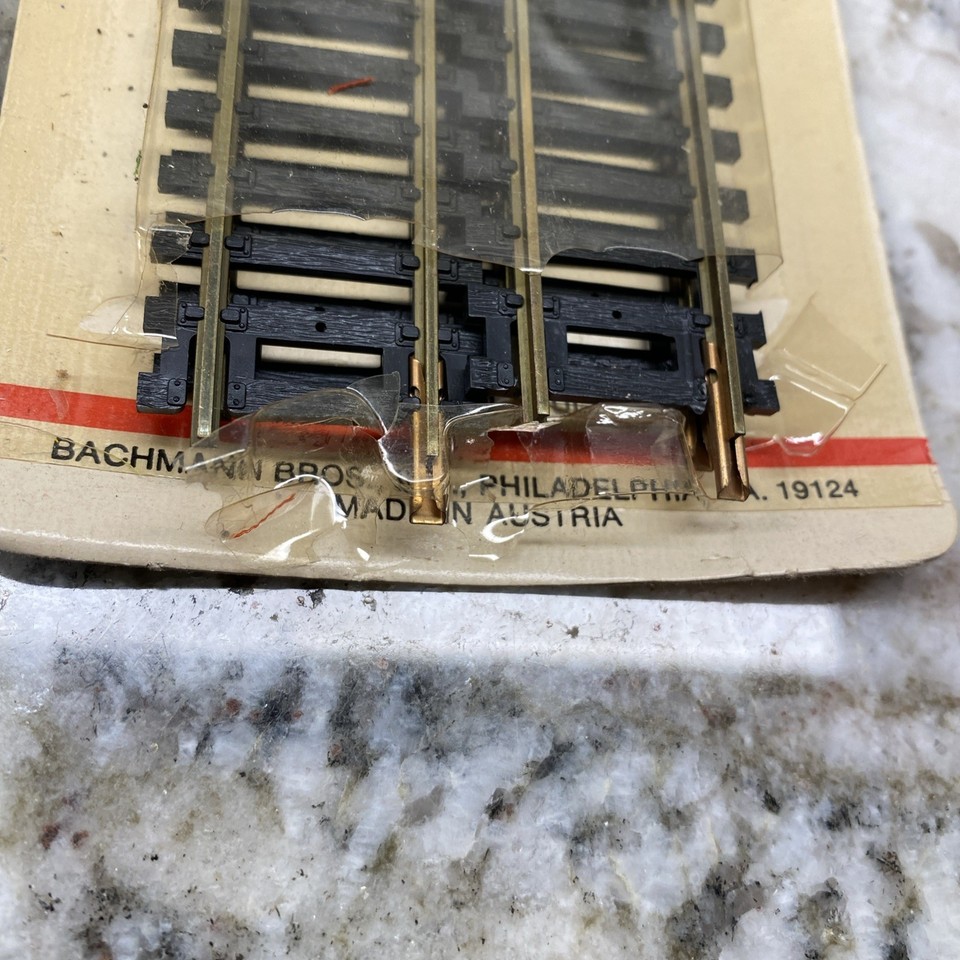 New BACHMANN #1511 HO SCALE BRASS 9" STRAIGHT TRACK Train Lot of 16 ...
