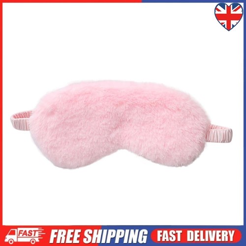 Furry Eye Mask Soft Cute Sleep Mask Sleep Eye Cover for Women Men (Pink ...