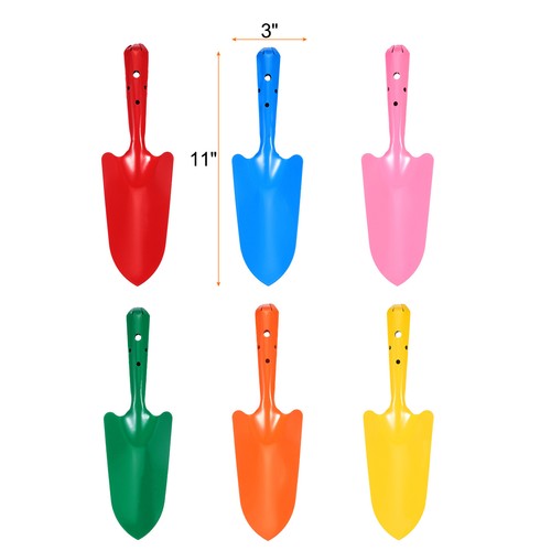 24pcs Mini Colorful Metal Hand Shovel 11" x 3" Digging Trowel Set, 6 ...
