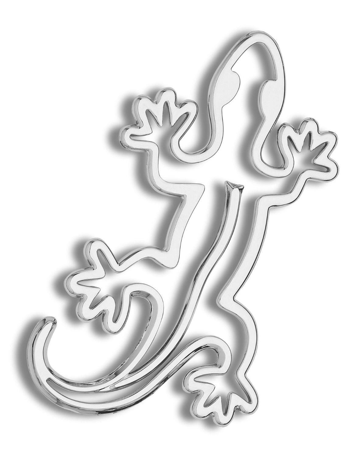 1 New 3D Chrome Plastic Luck lizard Gecko Self Adhesive Emblem Badge ...
