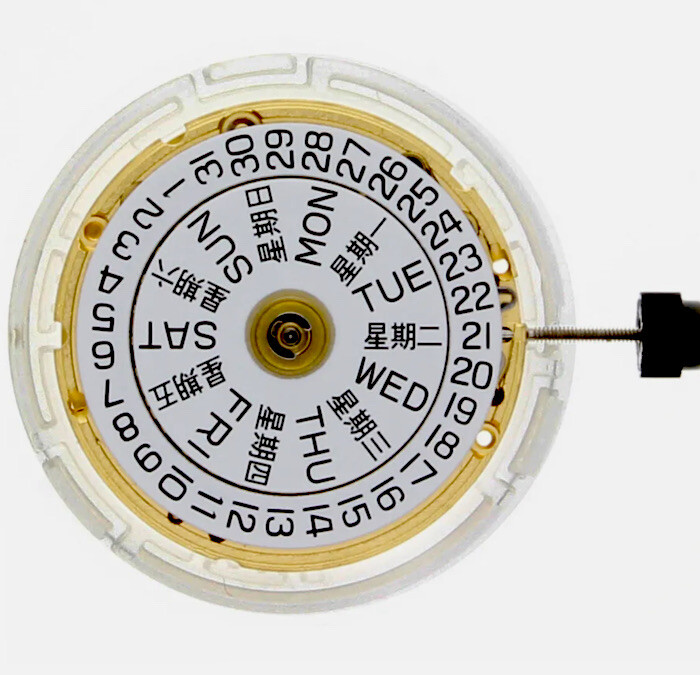 NEW GENUINE ETA 2836-2 WATCH MOVEMENT 25 JEWEL AUTOMATIC DAY DATE ...