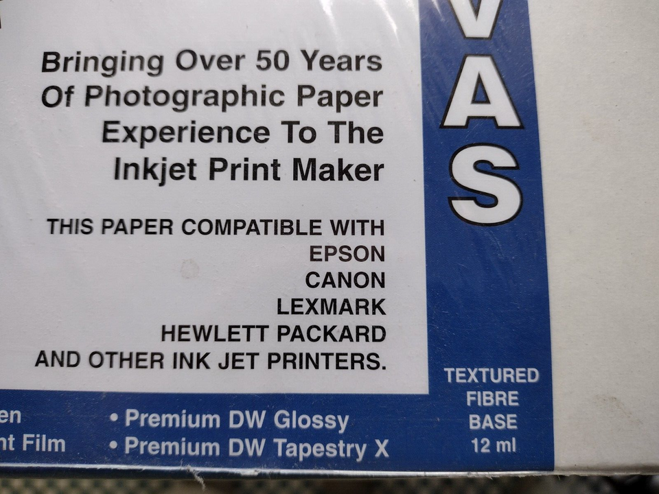 TEXTURED CANVAS Fine Art INKJET Paper 17X22 20 Sheets FIBER BASED | eBay