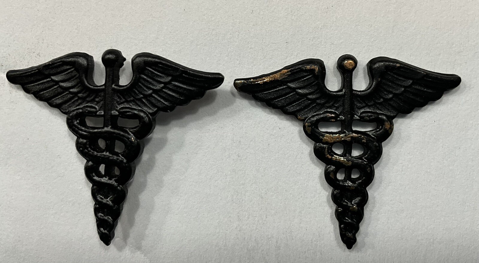 Vintage Army Military Doctor Medic Caduceus Pins 1” Matte Black Krew G ...
