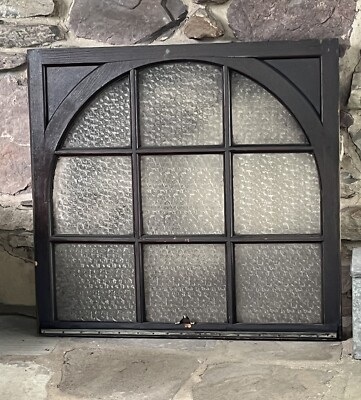 STAINED GLASS ARCHED TRANSOM WINDOW late 1800s, privacy glass ...