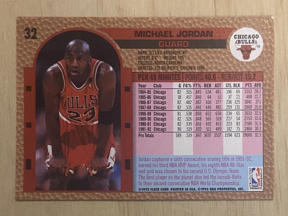 1992-93 Fleer Michael Jordan #32 | eBay