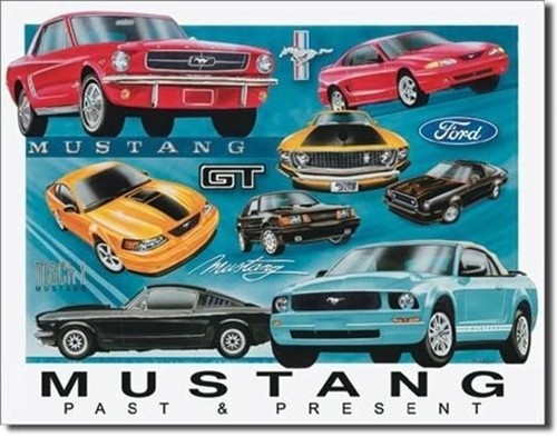 Mustang Chronology Tin Sign - Several Generations Represented On This ...
