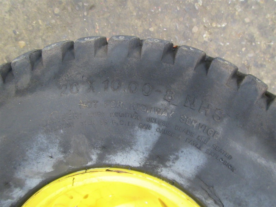 John Deere LT-133 155 166 170 180 150 Mower Titan 20x10.00-8 RearTires ...