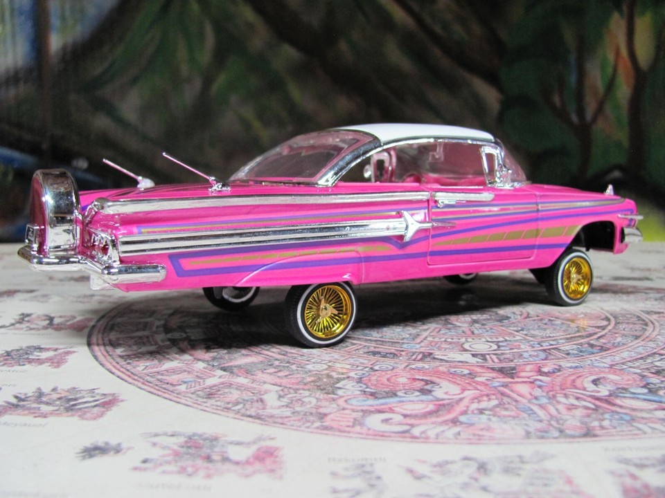 Jada 1/24 Pink Slips 60 Chevrolet Impala Lowrider Pink Gold 1 Of A Kind ...