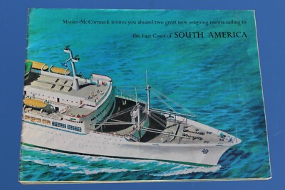 MOORE MCCORMACK LINE SS BRASIL & ARGENTINA UNUSUAL DELUXE PROMOTIONAL ...