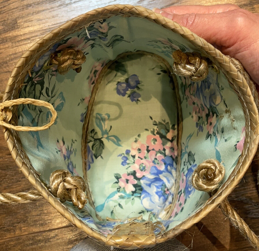 Natural Tan Woven Straw Mini Bucket Bag Small Tote Shoulder Hand Bag ...