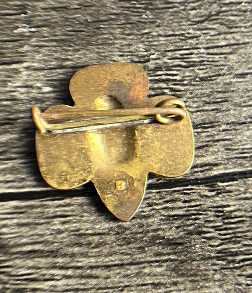 Girl Scout Gold Tone Brownie Guide Membership Pin | eBay