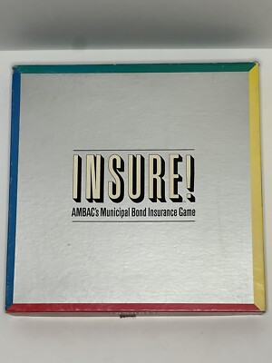 Insure! AMBAC's Municipal Bond Insurance 1986 Game Open Box / Unpunched ...