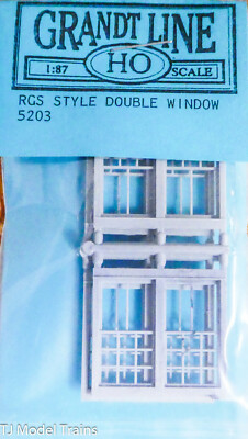 Grandt Line HO #5203 RGS Style Double Window 22P 36x82"(4) Plastic /1 ...