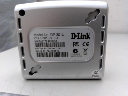 D-Link (DP-301U) Wired 10/100 Fast Ethernet USB Print Server P/N: IP301UN | eBay