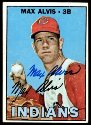 1967 Topps Baseball Max Alvis Auto Cleveland Indians #520 Signed Semi ...