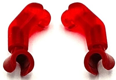 Lego New Pair of Trans-Red Arms and Red Hands Minifigure Pieces | eBay