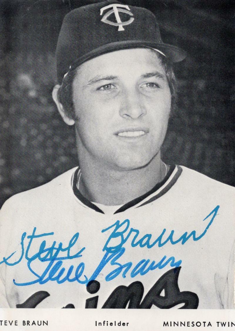 STEVE BRAUN MINNESOTA TWINS SIGNED 3X4 PHOTO W/ COA | eBay