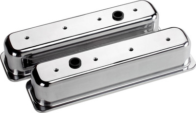 Billet Specialties Polished Alum SBC Center Bolt Tall Valve Covers ...