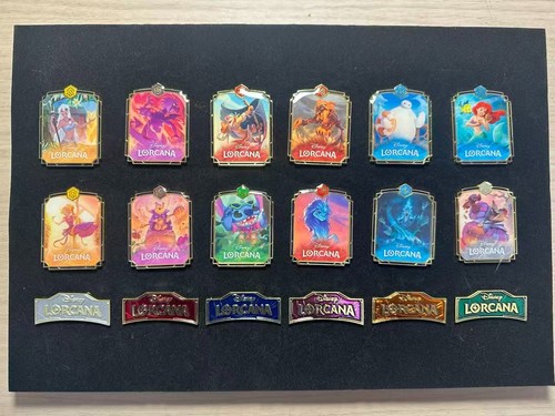 Disney Lorcana 18-Piece Metal Pin Complete Set Brand New | eBay