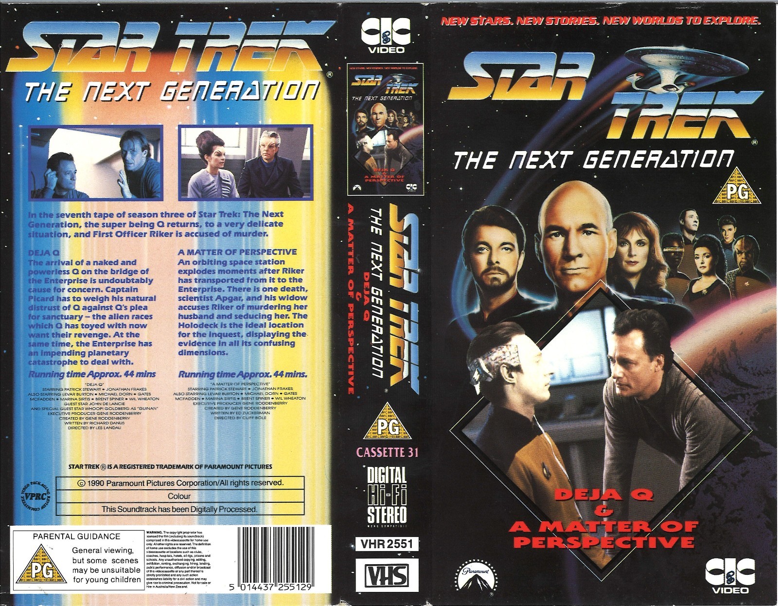 STAR TREK: THE NEXT GENERATION 31 (1) / UK VIDEO SLEEVE / CIC VIDEO ...