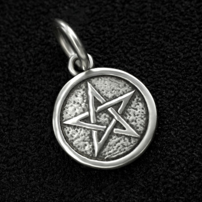 Real 925 Sterling Silver Pentagram Pentacle Wiccan Pagan Gothic Satan ...