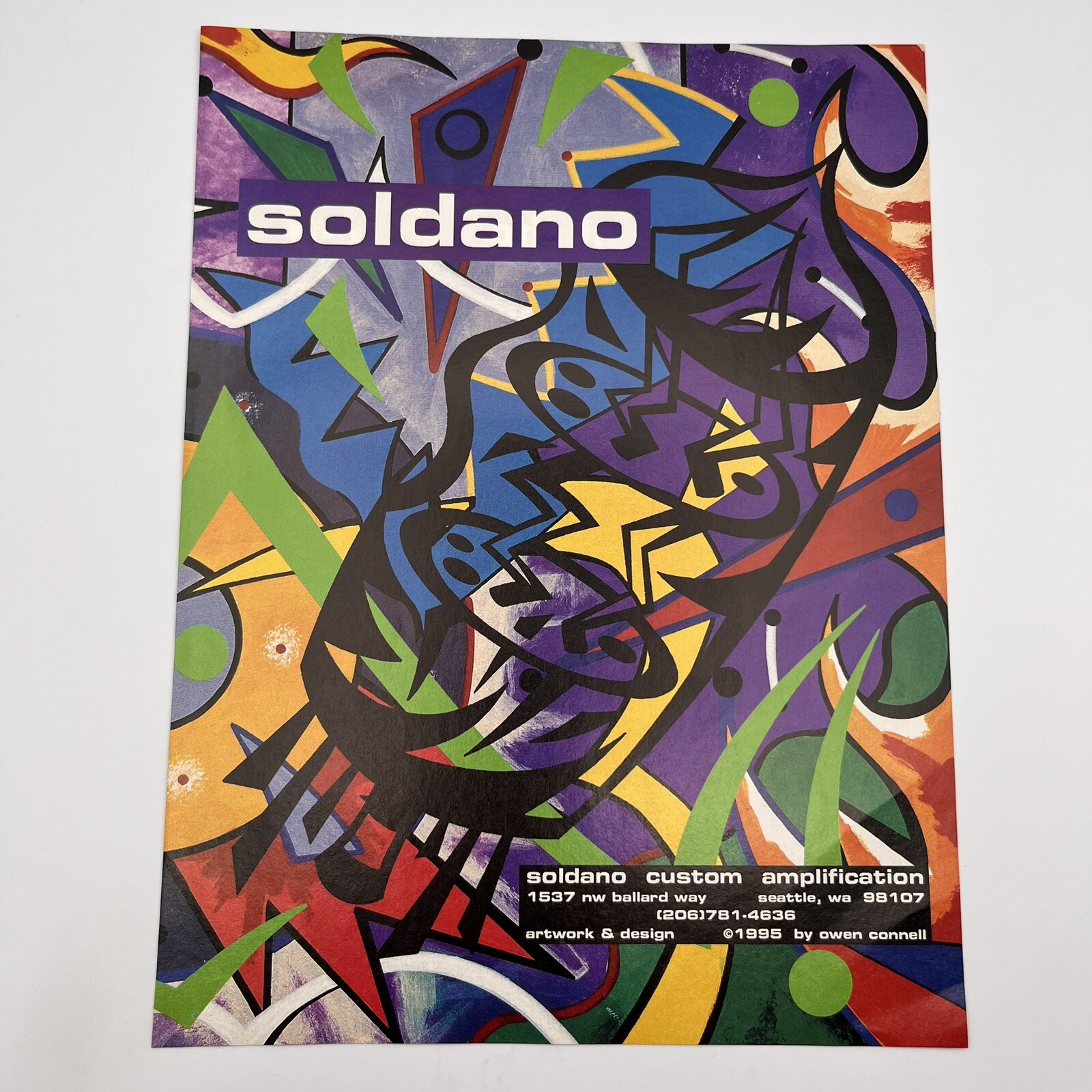 Soldano Custom Amps 1996 Vintage Print Ad 8"x10.75" Seattle WA | eBay