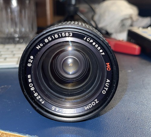 JCPenney MC Auto Zoom 3.5 28-80 mm Auto Zoom Camera Lens 624-4740 Black ...