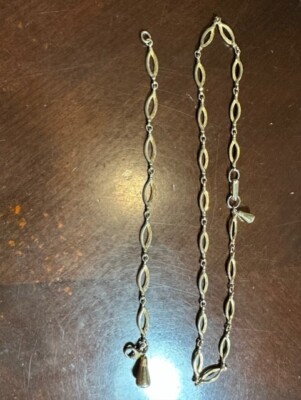 Sarah Coventry Chain Necklace and Bracelet Gold Tone 16-1/2 & 7" TX130 ...