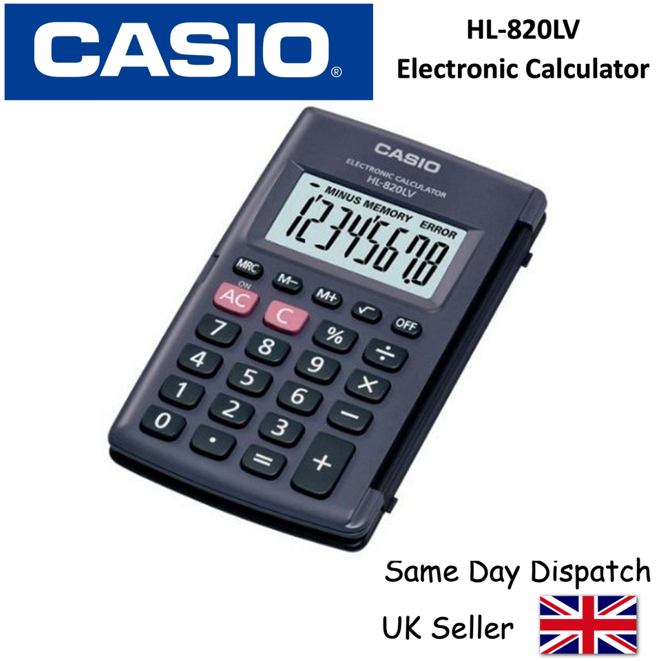 CASIO HL-820LV HL820LV CALCULATOR - Large Display, Pocket size - inc ...