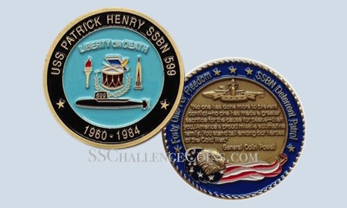 USS Patrick Henry SSBN 599 Submarine Challenge Coin | eBay