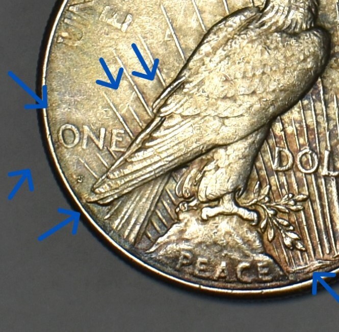 1923 S Silver PEACE DOLLAR ERROR Crown | eBay