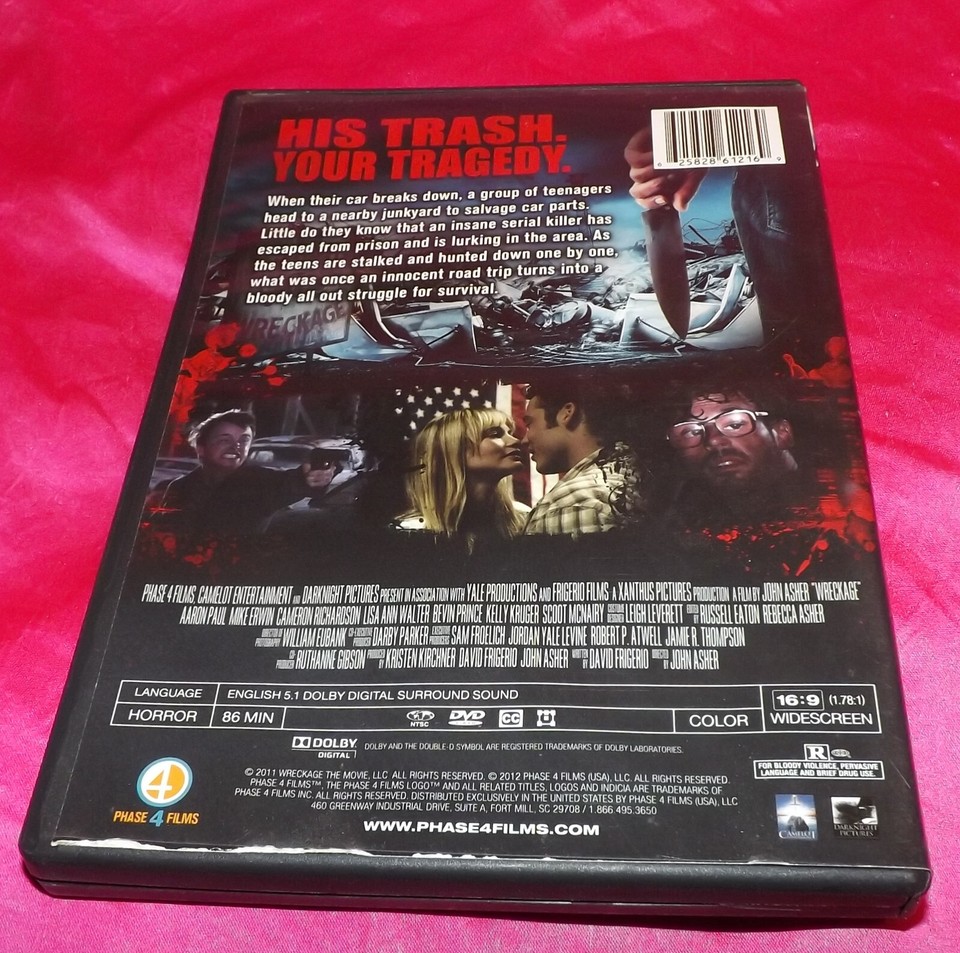 🌈 Wreckage (DVD 2012) Aaron Paul, Cameron Richardson, Junkyard, Slasher ...