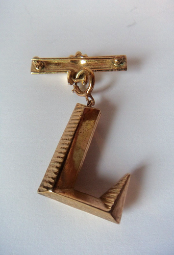 Vintage Trifari Gold Tone Initial "L" Brooch Pin | eBay