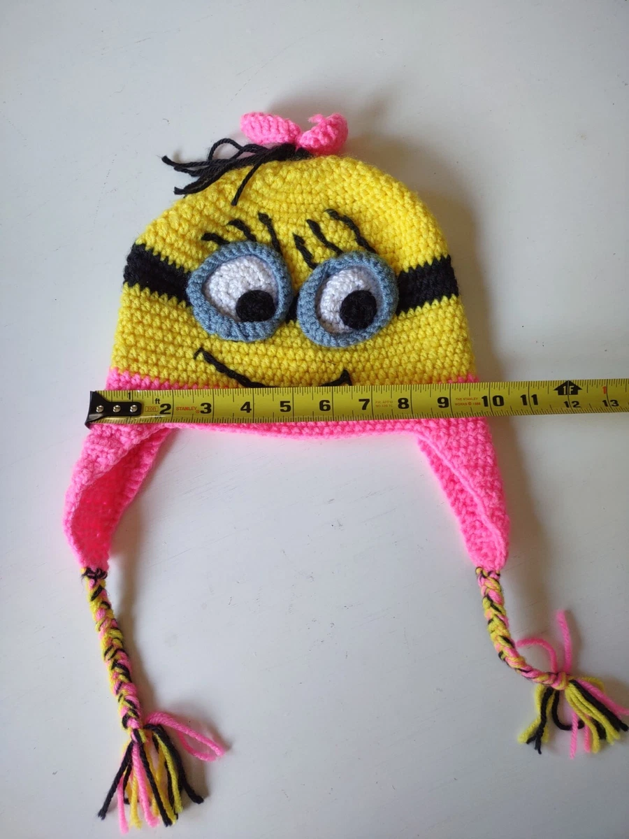 Pink Minion Crochet Hat
