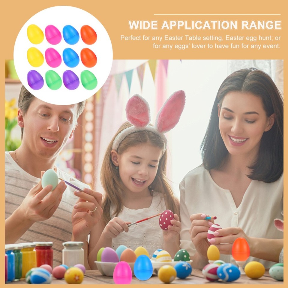 12 Pcs Easter Egg Toys Creative Empty Easter Eggs Lovely Plastic Egg ...