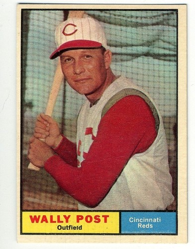 1961 TOPPS CINCINNATI REDS WALLY POST #378 NM NM MT | eBay