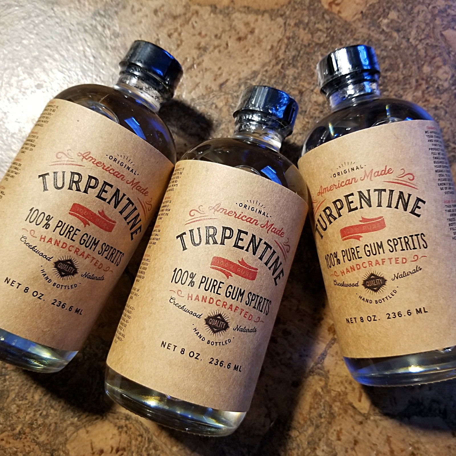 Natural Gum Spirits of Turpentine, 100% Pure turps spirits 8 OUNCE ...