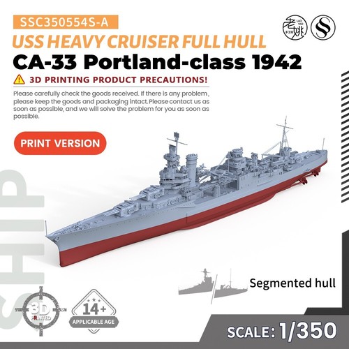 SSMODEL SSC350554S-A 1/350 USS Portland-class CA-33 Heavy Cruiser 1942 ...